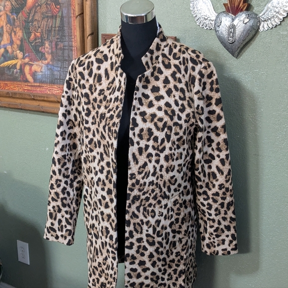 H&M | Jackets & Coats | Hm Leopard Print Coat | Poshmark